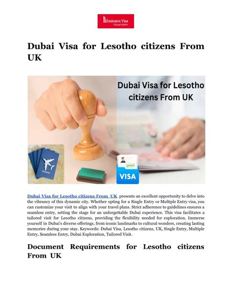 Ppt Dubai Visa For Lesotho Citizens From Uk Powerpoint Presentation