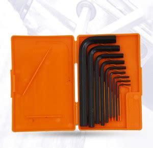 Hillgrove Pieces AKS Full Hex Allen Key Kit Bolt Spanner Goti Wrench L Shape Repair Tool Set