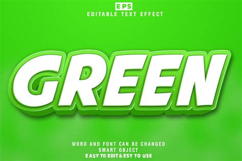 Green D Editable Text Effect Vector Graphic By Truevector Creative Fabrica