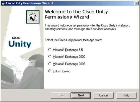 Cisco Unity Permissions Wizard Help