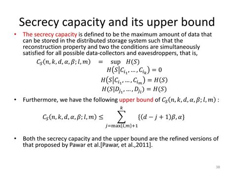 Ppt Secret Sharing Schemes Based On Minimum Bandwidth Regenerating