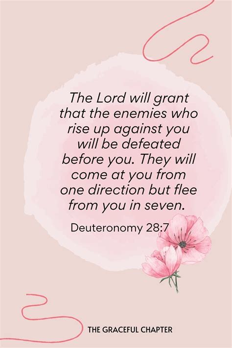 The Lord Will Grant That The Enemies Who Rise Up Against You Will Be