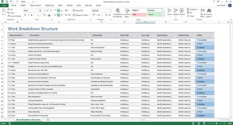 Excel Spreadsheet Project Plan Template