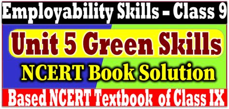 Class 9 Employability Skills Unit 4 Entrepreneurship Skills NCERT Book Solution MyCSTutorial