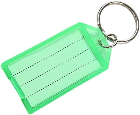 20x Plastic Key Tags Labels Classification Keychain Diy Numbered Names