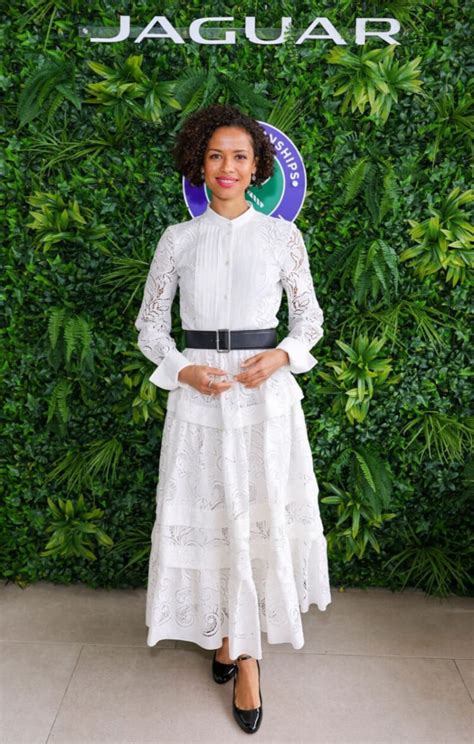 Gugu Mbatha Raw In White Full Sleeves Ruffle Long Dress K4 Fashion