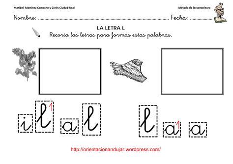 Programa De Lectoescritura Completo Orientacionandujar Consonante L Pdf