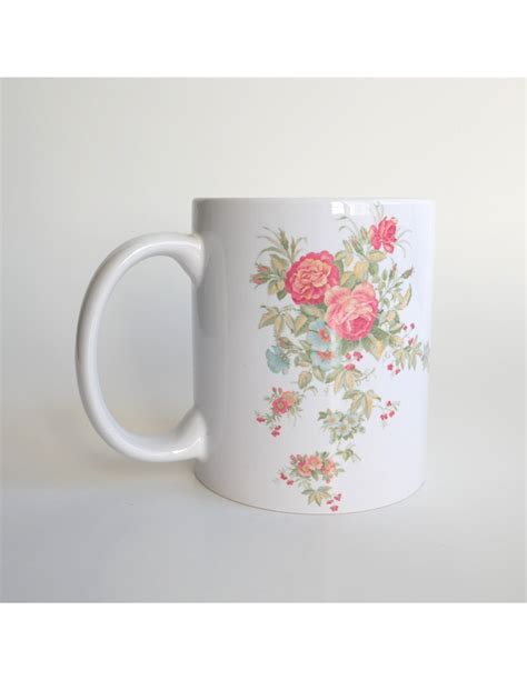 Taza Floral Personalizable