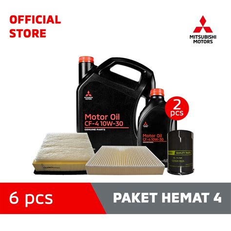 Jual Paket 4 Oli 10W 30 Oil Filter AC Filter Air Cleaner Pajero