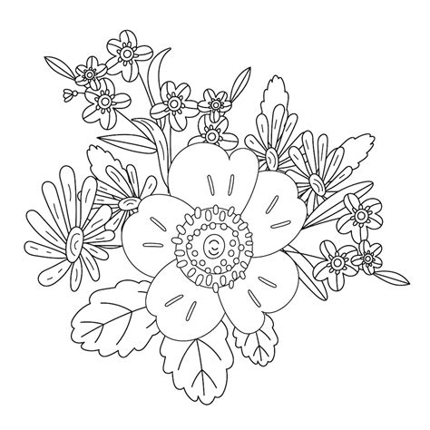 Premium Vector Vector Composition Of Flowers On Isolated Background