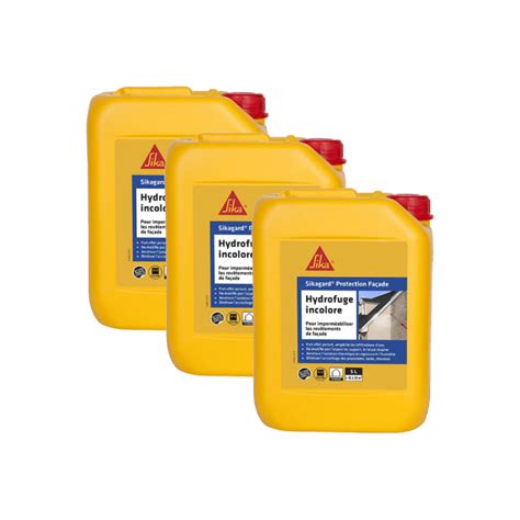 Lot de 3 imperméabilisant SIKA Sikagard Protection Façade 5L Espace