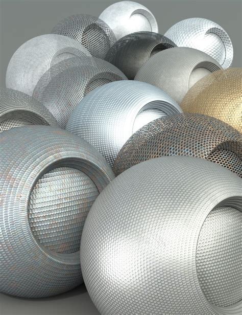 embossed and perforated metal iray shaders daz 3d