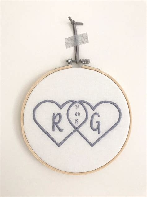 Anniversary Embroidery Hoop Hoop Art Embroidery Hoop Art Etsy