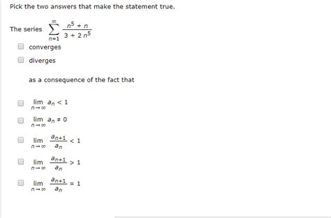 Solved Pick The Two Answers That Make The Statement True Chegg