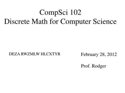 Ppt Compsci Discrete Math For Computer Science Powerpoint