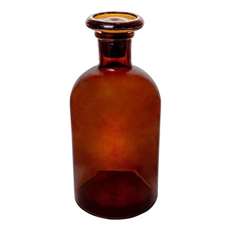 Бутель для реактивів 500 мл з пробкою і вузьким горлом темне скло Ridni фото відгуки