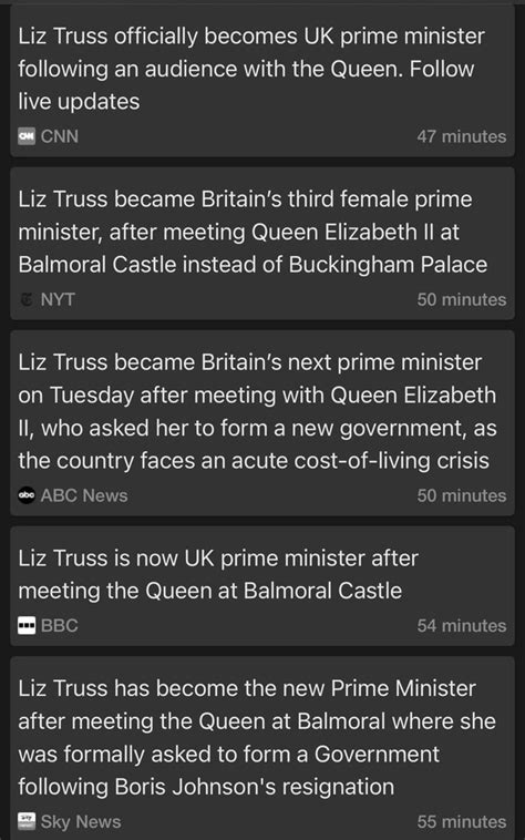Liz Truss Officially Becomes Uk Prime Minister Following An Audience