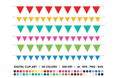 Single Color Triangle Banner Clip Art By Running With Foxes Thehungryjpeg