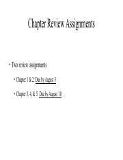 Introduction To Chapter Review Assignment Pdf Chapter Review Assignments Two Review