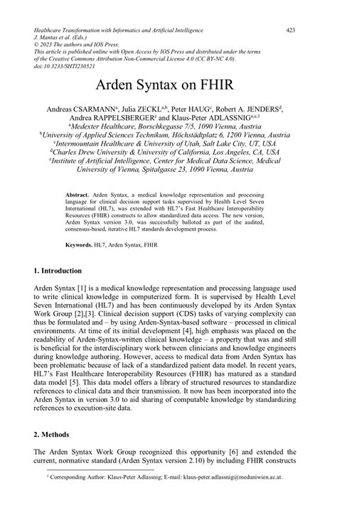 Pdf Arden Syntax On Fhir