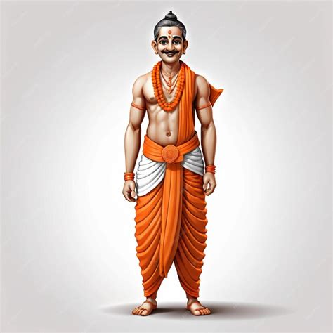Premium Photo Hindu Pandit 3d Character Hindu Pujari Illustration