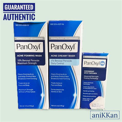 Panoxyl Acne Creamy Wash Panoxyl Overnight Spot Patches Shopee