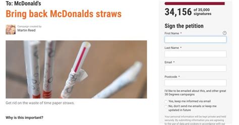 35000 Strong Petition To Bring Back Mcdonalds Plastic Straws Sparks