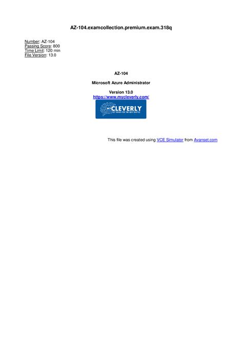 Az 104 Microsoft Azure Administrator Certification Exam Browsegrades