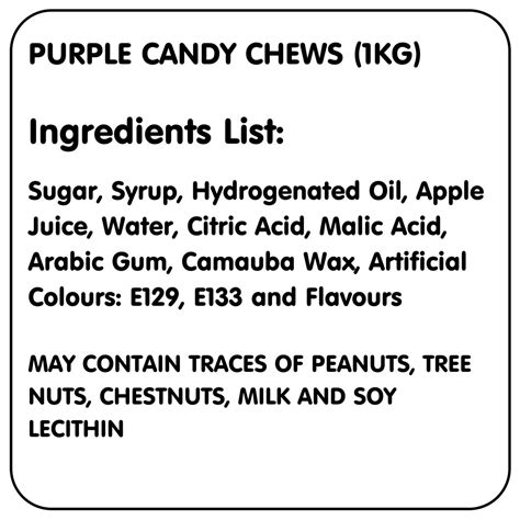 Purple Candy Chews 1kg Lollies Sweets And Candy Party Food And