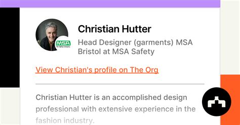 Christian Hutter Head Designer Garments Msa Bristol At Msa Safety