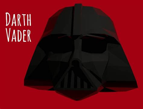 Darth Vader Helmet Template For Print Instruction Star Etsy