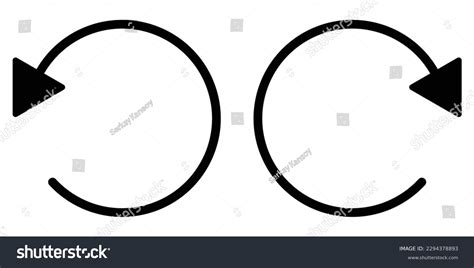 Undo Redo Icon Flat Style Black Stock Vector Royalty Free 2294378893