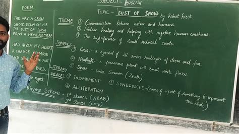 Theme Of The Poem Dust Of Snow