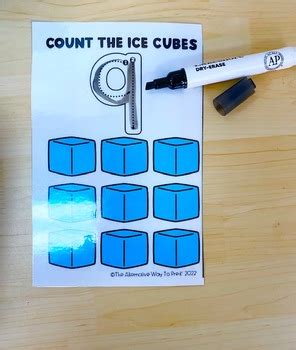 Ice Cube Activity Pack Counting Patterns Letter Sort TPT