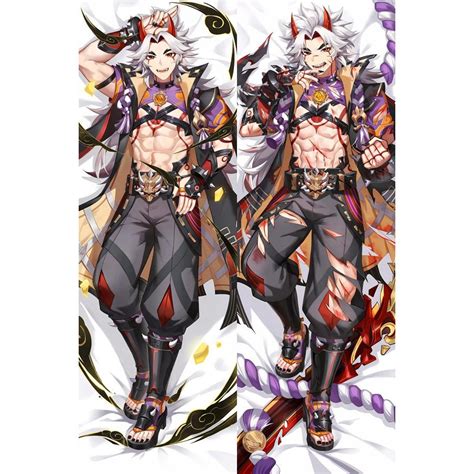 Genshin Impact Arataki Itto Anime Dakimakura Hugging Body Pillow Case Cover