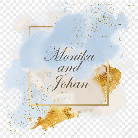 파란색 잉크 결혼식 테두리 일러스트조직단순한금가루 Png 일러스트 무료 다운로드 Lovepik