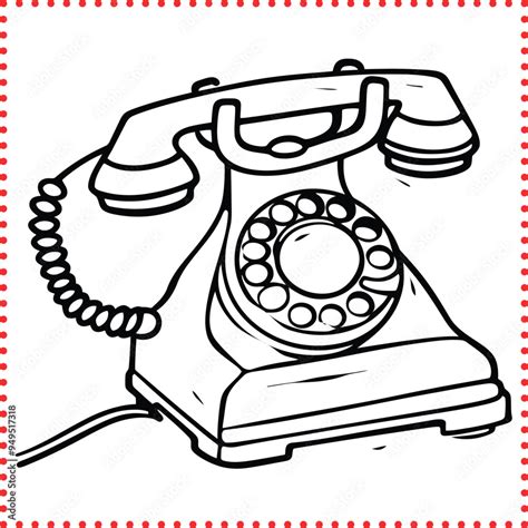 Vintage Retro Classic Old Phone Silhouette Design For Print And Web