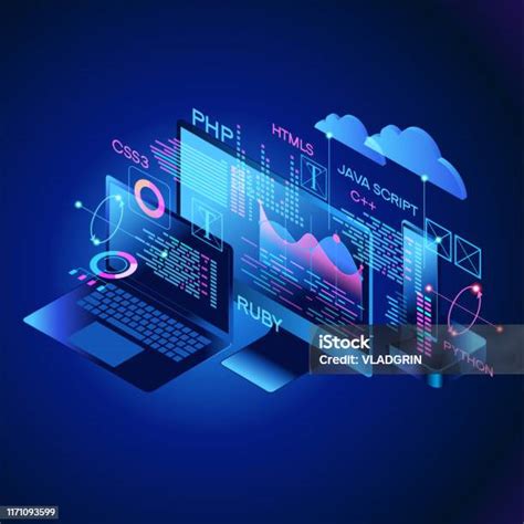 프로그래밍 웹 배너 컴퓨터에 대한 스톡 벡터 아트 및 기타 이미지 컴퓨터 개발 교육 Istock
