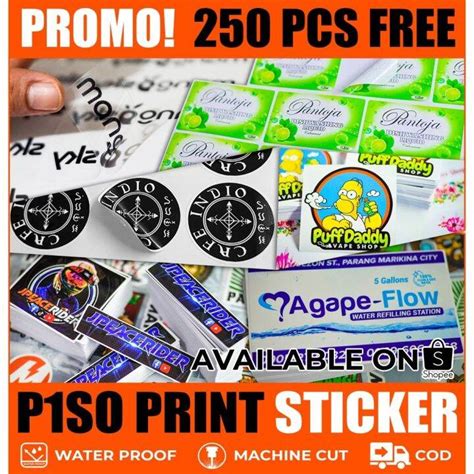 Piso Print Sticker Labels Water Proof Lazada Ph