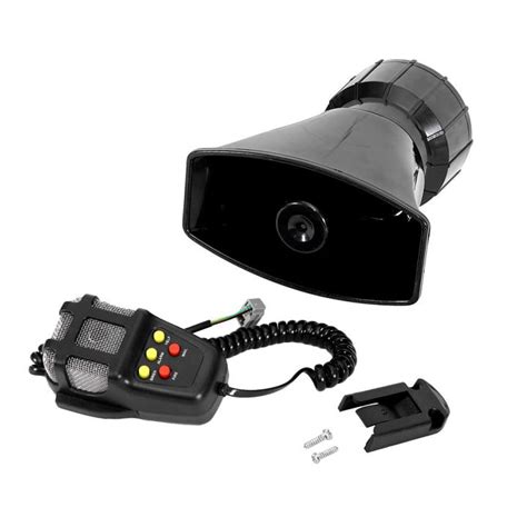 5 Tone Sound Car Recording Emergency Siren Horn Mic Pa Speaker System Emergency Amplifier Hooter