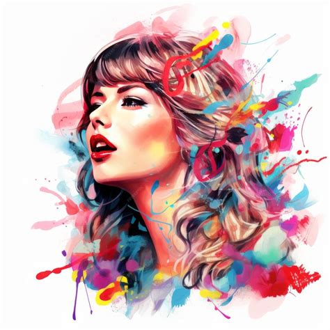 Premium Photo Taylor Swifts Psychedelic Melodies A Colorful Journey
