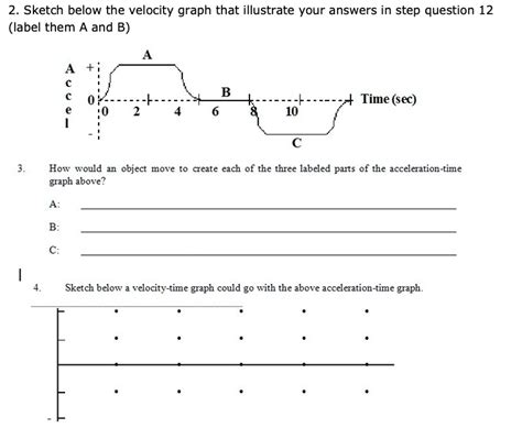SOLVED Sketch Below The Velocity Graph That Illustrate Your Answers In Step Question Label