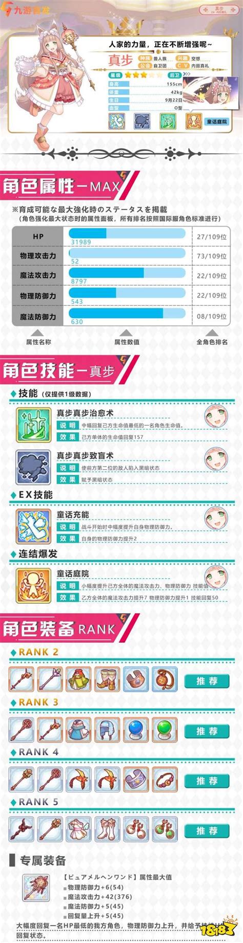 公主连结真步角色图鉴属性一览 才能开花搭配推荐