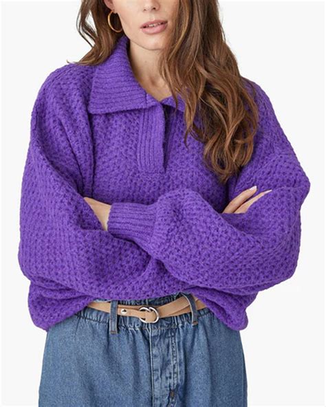 Xirena Purple Iris Ally Sweater Stanley Korshak