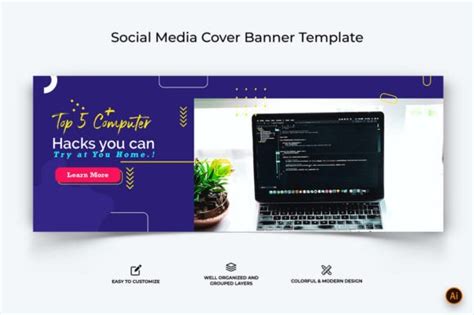 Computer Hacking Tricks Facebook Banner Graphic By 3djagan Creative