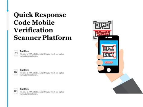 Quick Response Code Mobile Verification Scanner Platform Presentation Graphics Presentation
