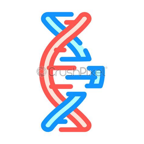 Decoding Dna Code Color Icon Vector Illustration Stock Vector