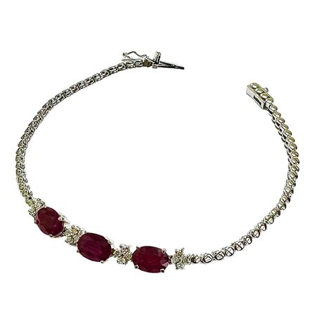 Oval Ruby Diamond Bracelet A Emperor Jewelry Co