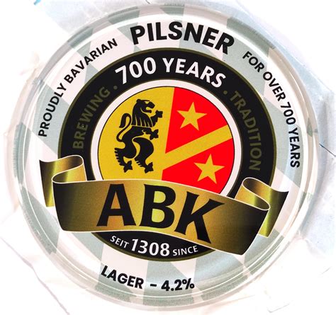 Round Flat Abk Pilsner Beer Pump Or T Bar Badge