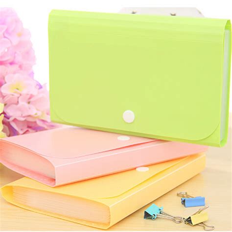 Badu Bg A6 Цветен стил на акордеон Мини сметки Файл с разписки Чанта за документи Калъф Папка